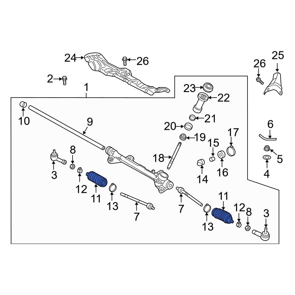 Hyundai OE 57740J3000 - Rack and Pinion Bellows