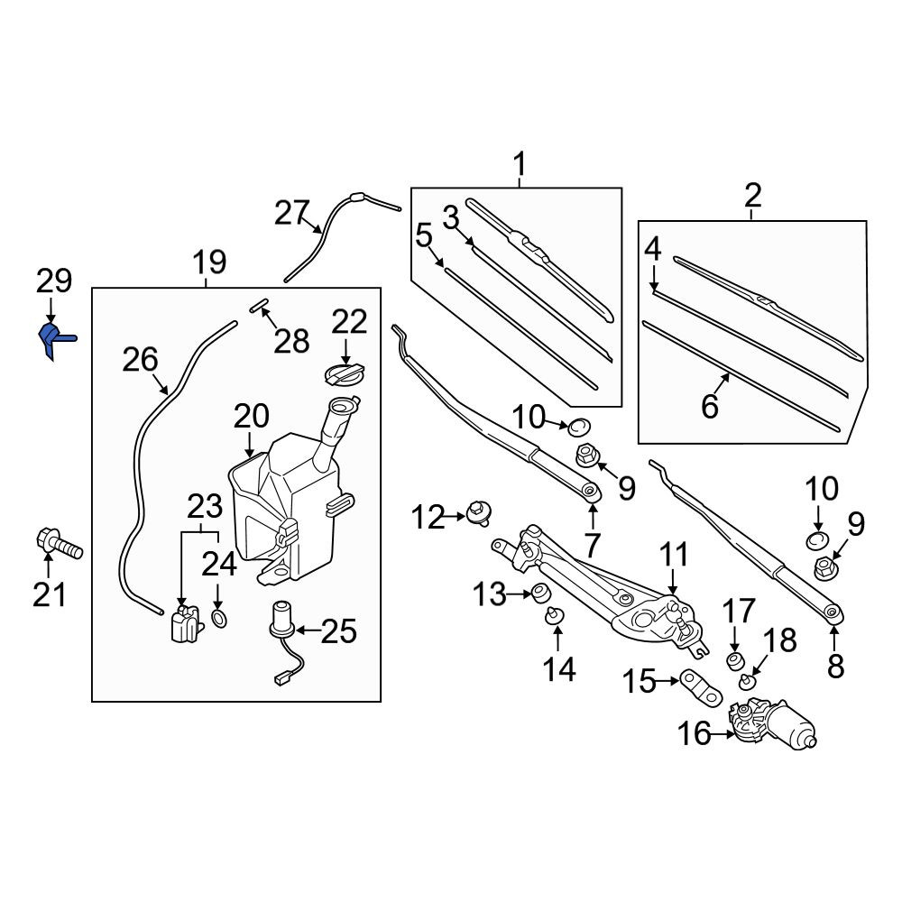Hyundai OE 98630G3000 - Front Windshield Washer Nozzle
