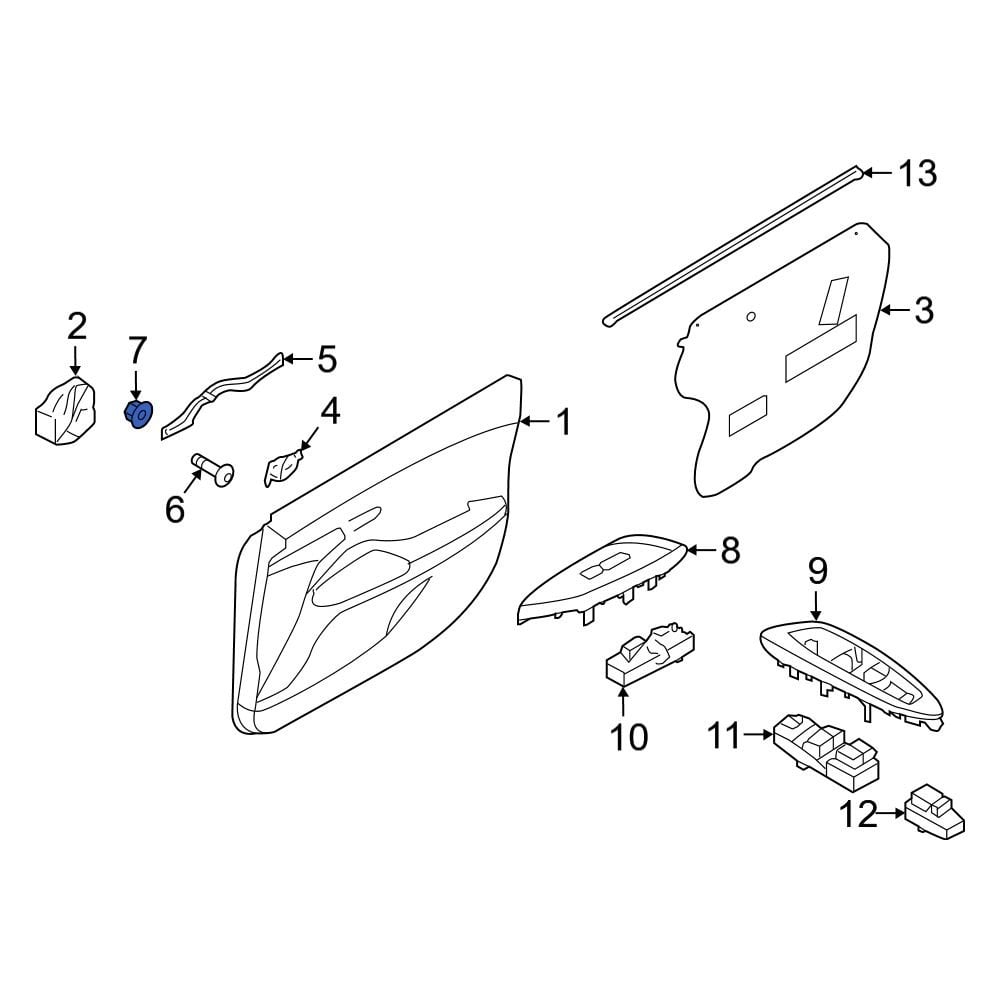 Hyundai OE 1491005000 - Rear Inner Interior Door Handle Nut