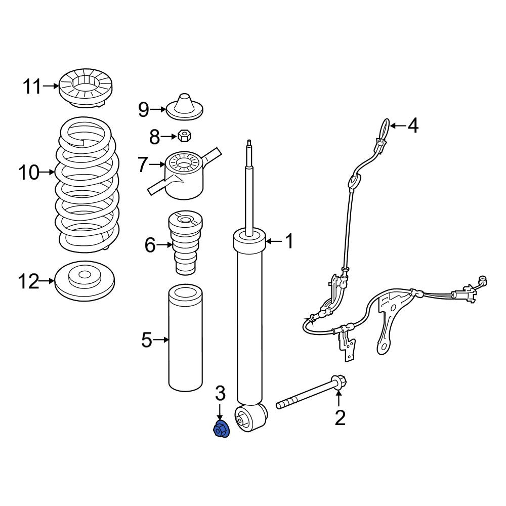 Hyundai OE 545591F000 - Suspension Stabilizer Bar Link Nut