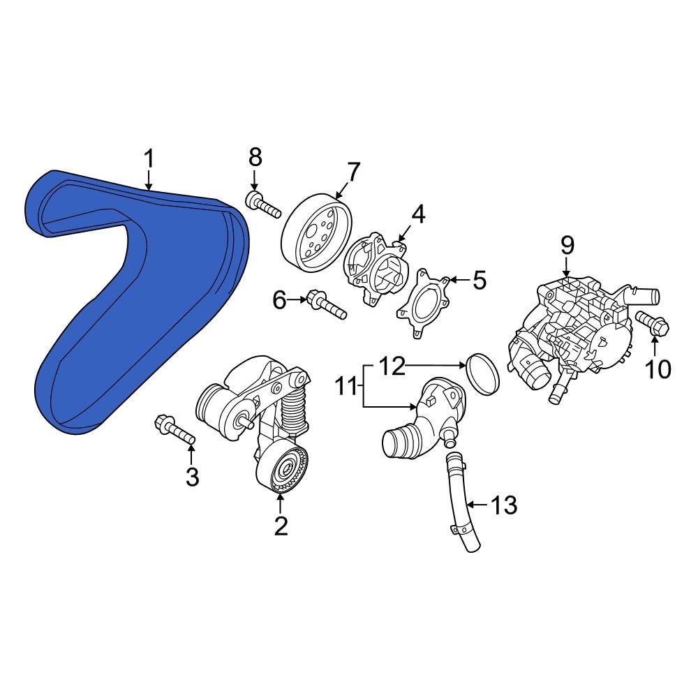 Hyundai OE 252122M000 - Serpentine Belt