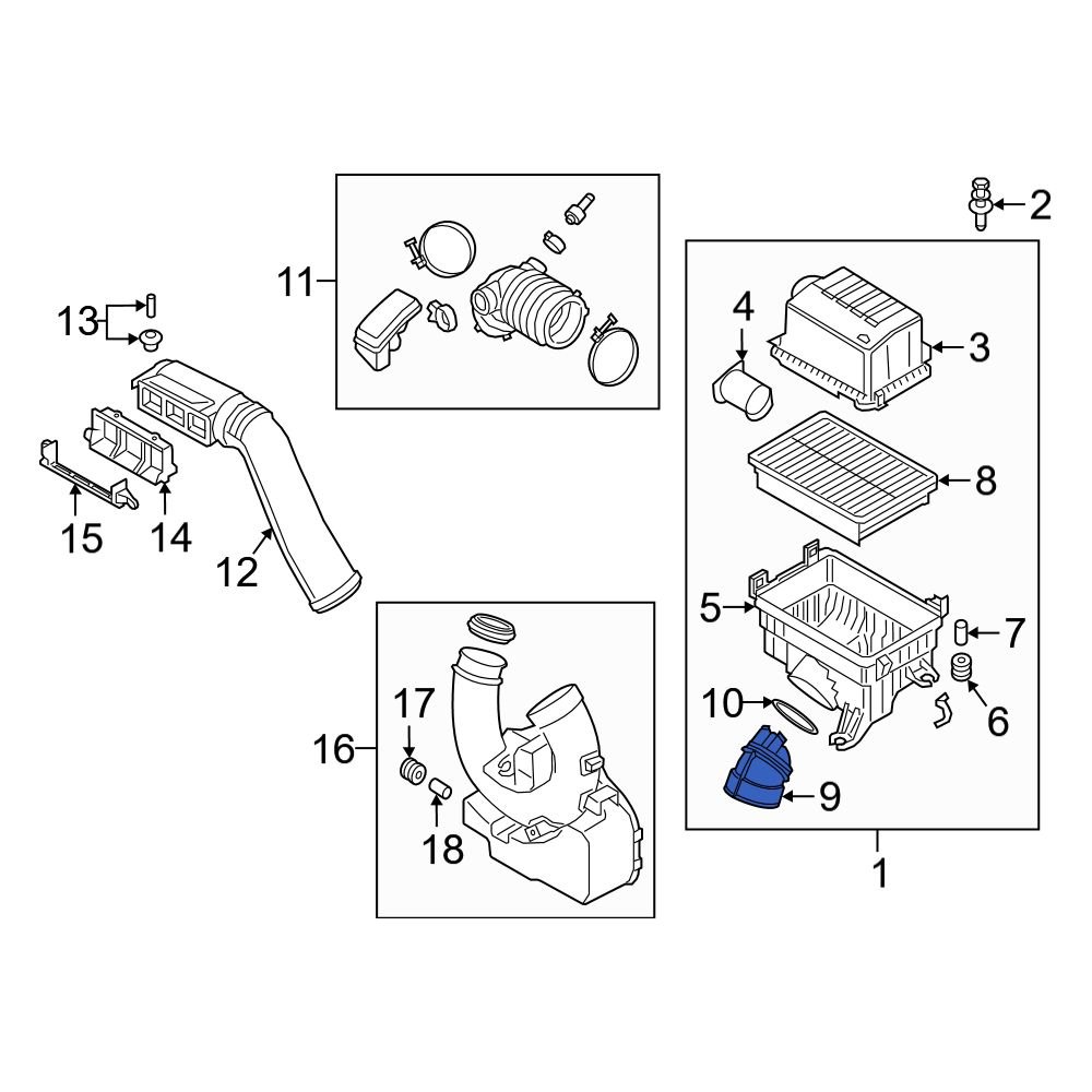 Hyundai OE 28116F2100 - Engine Air Intake Hose Adapter