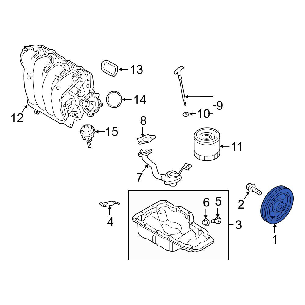 Hyundai OE 231242E000 - Engine Crankshaft Pulley