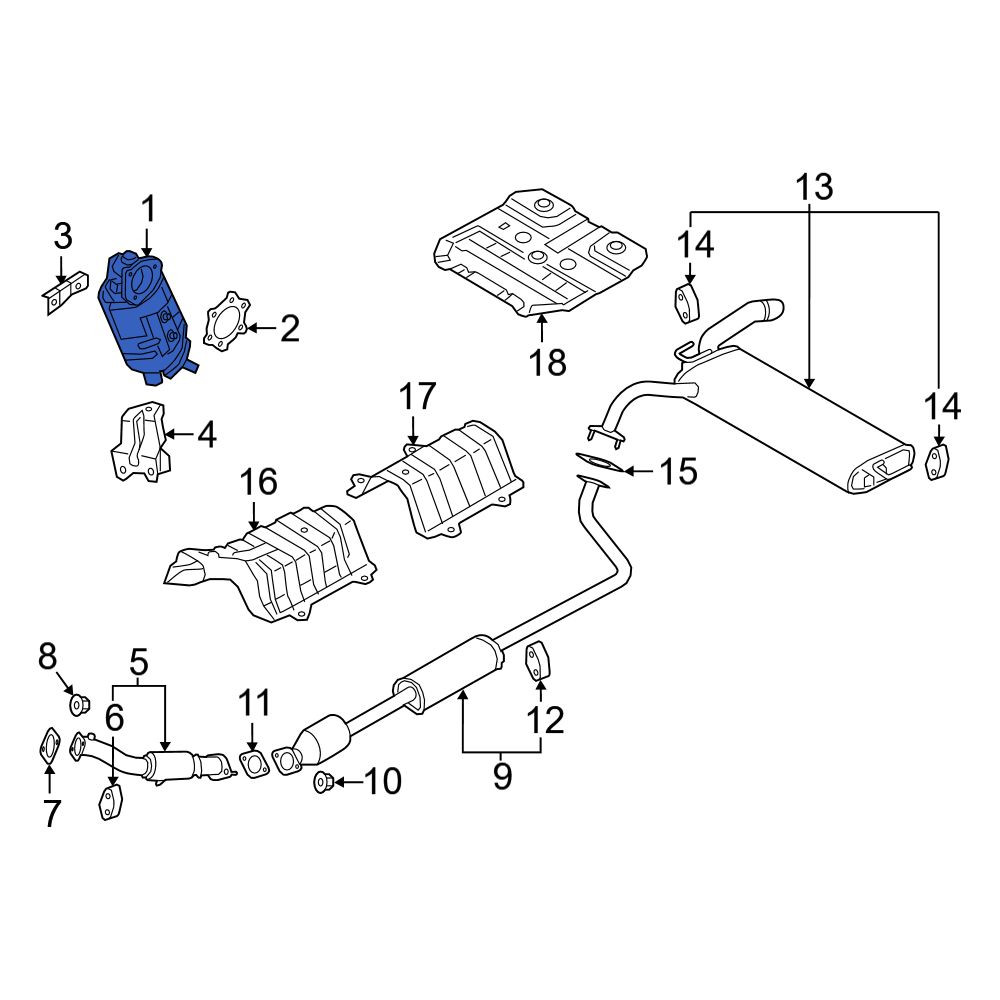 Hyundai OE 285302BYC0 - Catalytic Converter