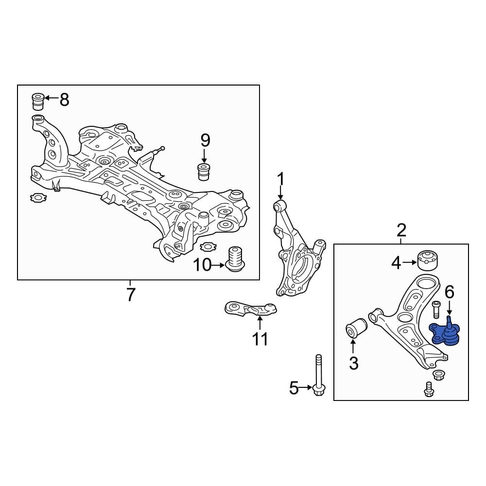 Hyundai OE 54530F2000 - Front Left Suspension Ball Joint