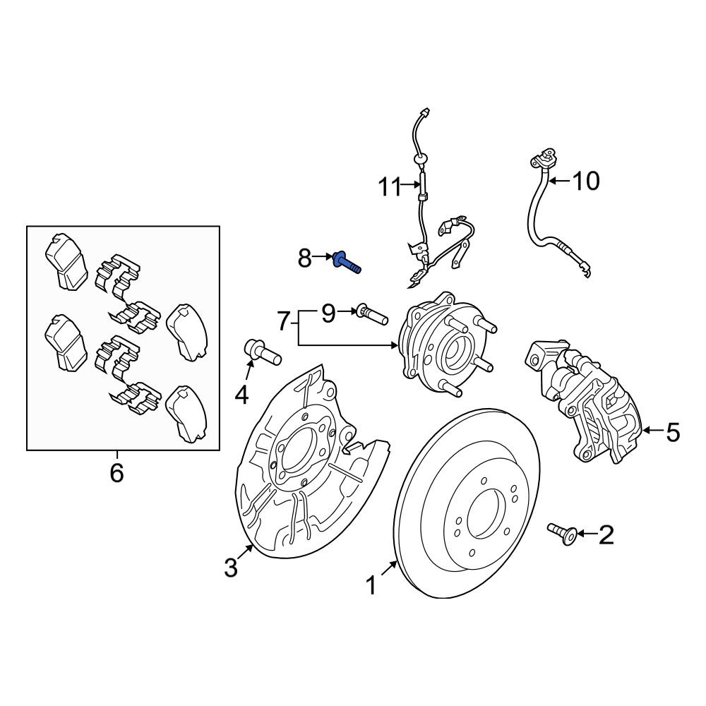 Hyundai OE 545612B100 - Axle Hub Mounting Bolt