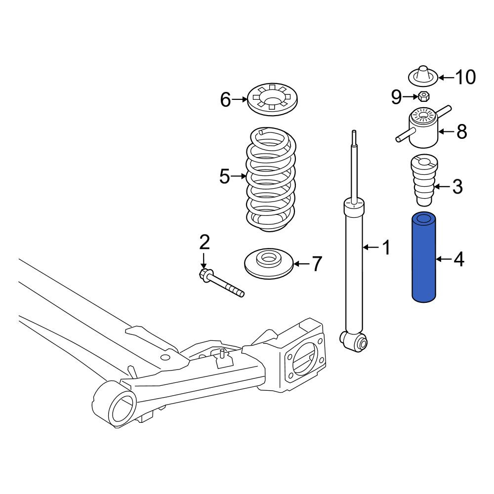 Hyundai OE 55316F2000 - Rear Suspension Shock Absorber Bellows