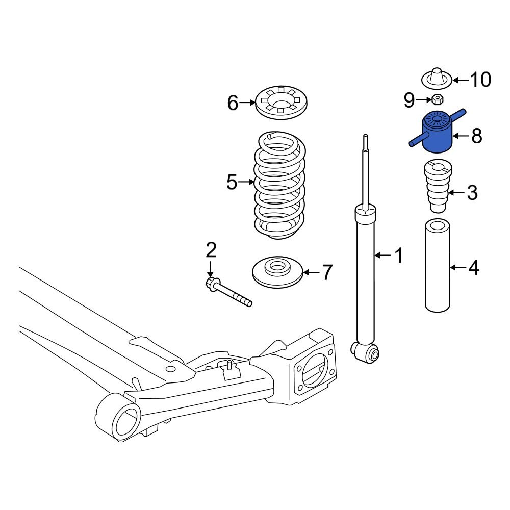 Hyundai OE 55310M6000 - Rear Suspension Shock Absorber Mount