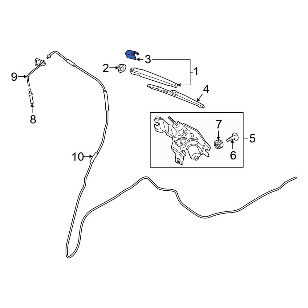 Hyundai OE 988122B000 - Wiper Arm Cap