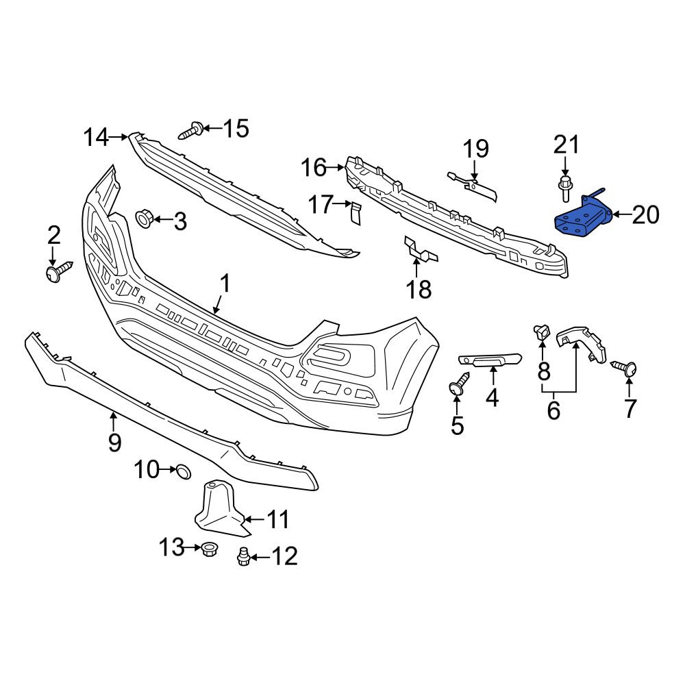Hyundai OE 86642J9000 - Rear Right Bumper Impact Bar Bracket