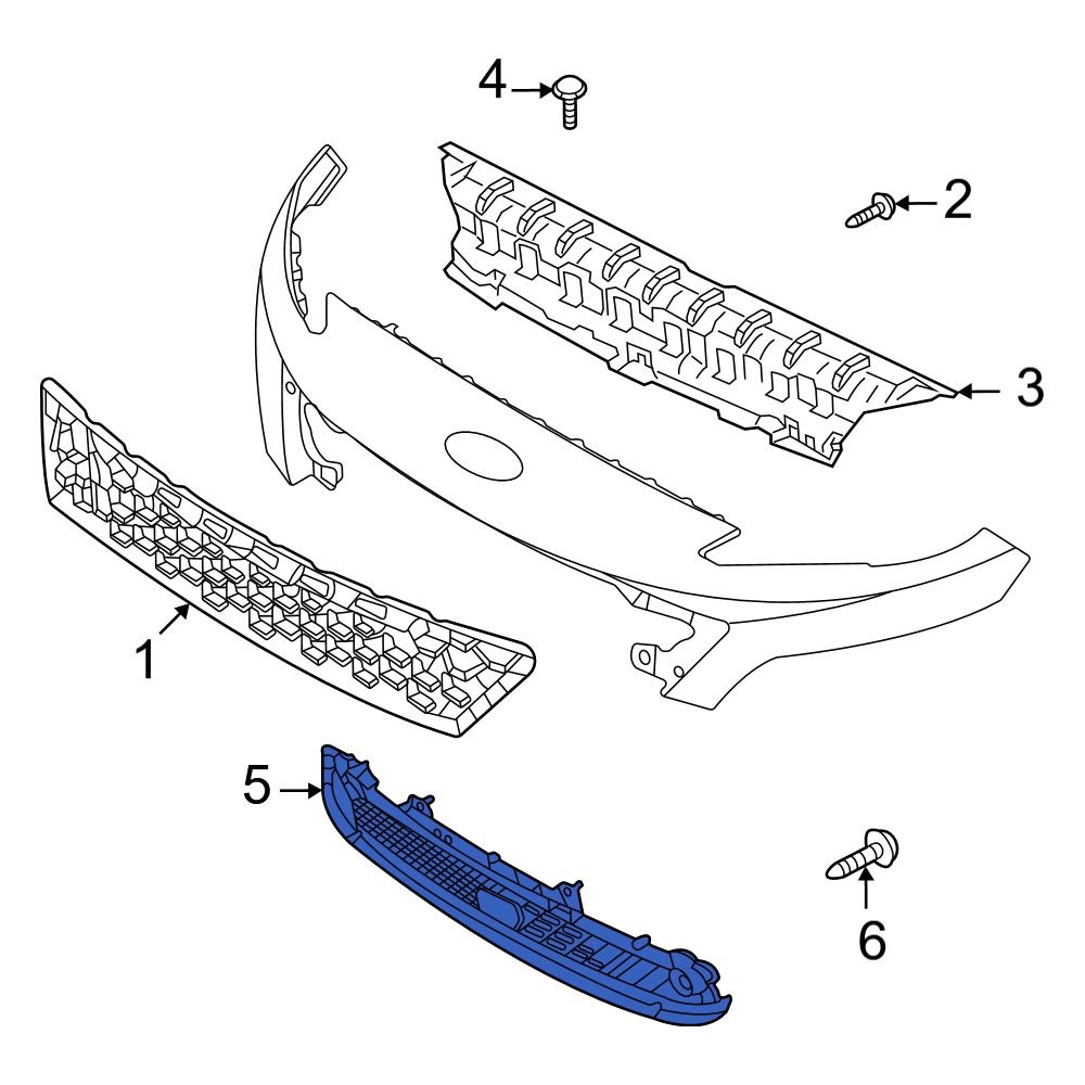 Hyundai OE 86560J9CA0 - Front Lower Grille
