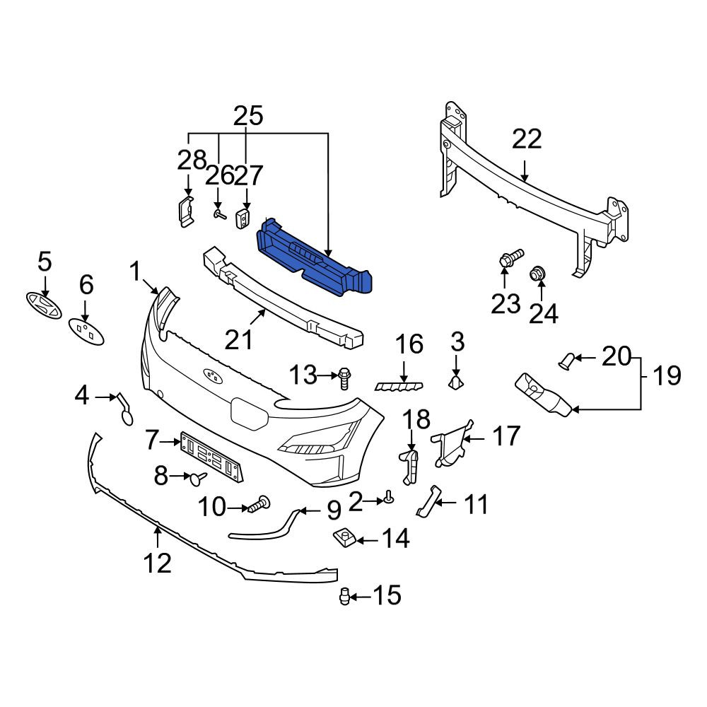 Hyundai OE 86950K4AA0 - Front Radiator Shutter Assembly