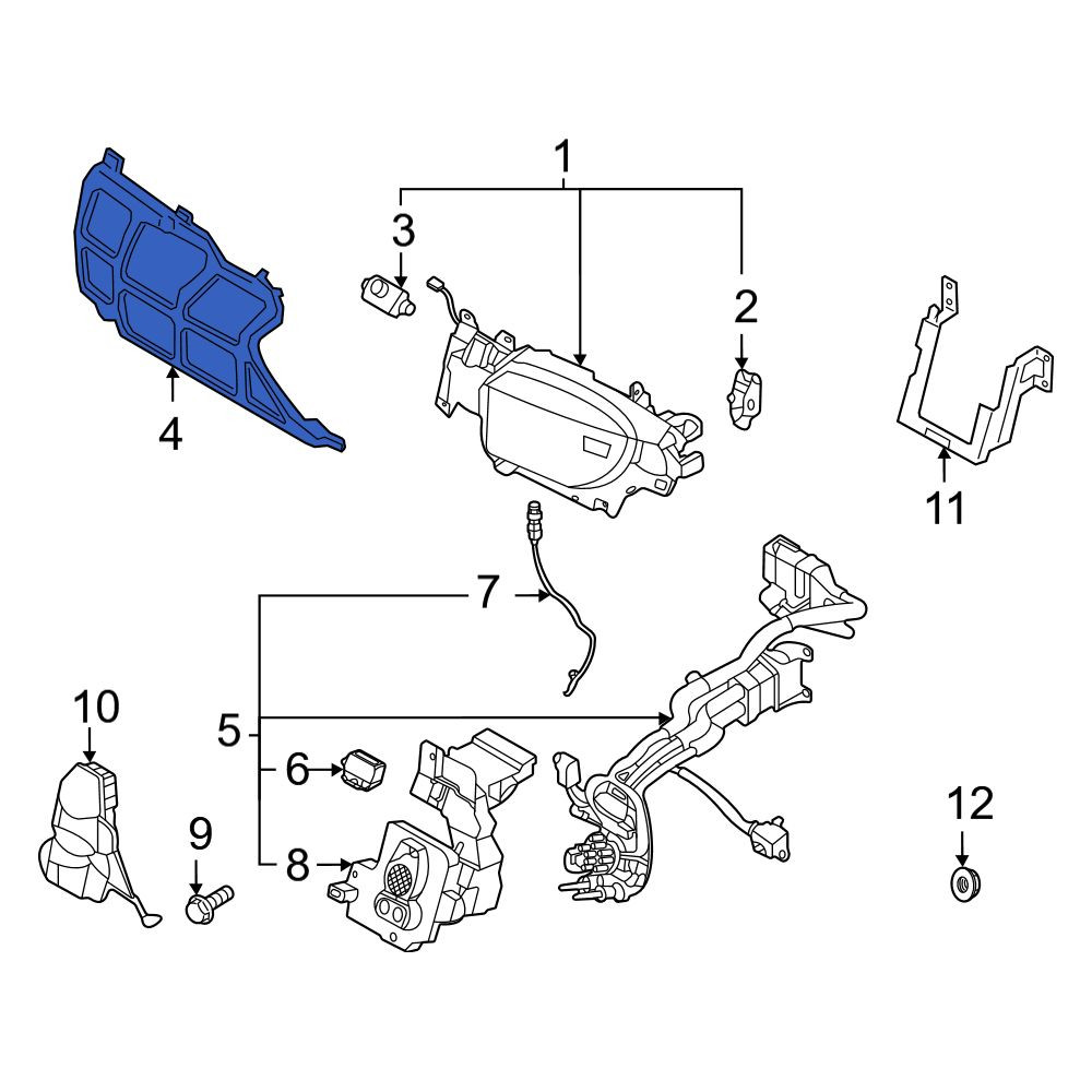 Hyundai OE 86535K4AA0 - Drive Motor Battery Pack Charging Port Door Bracket
