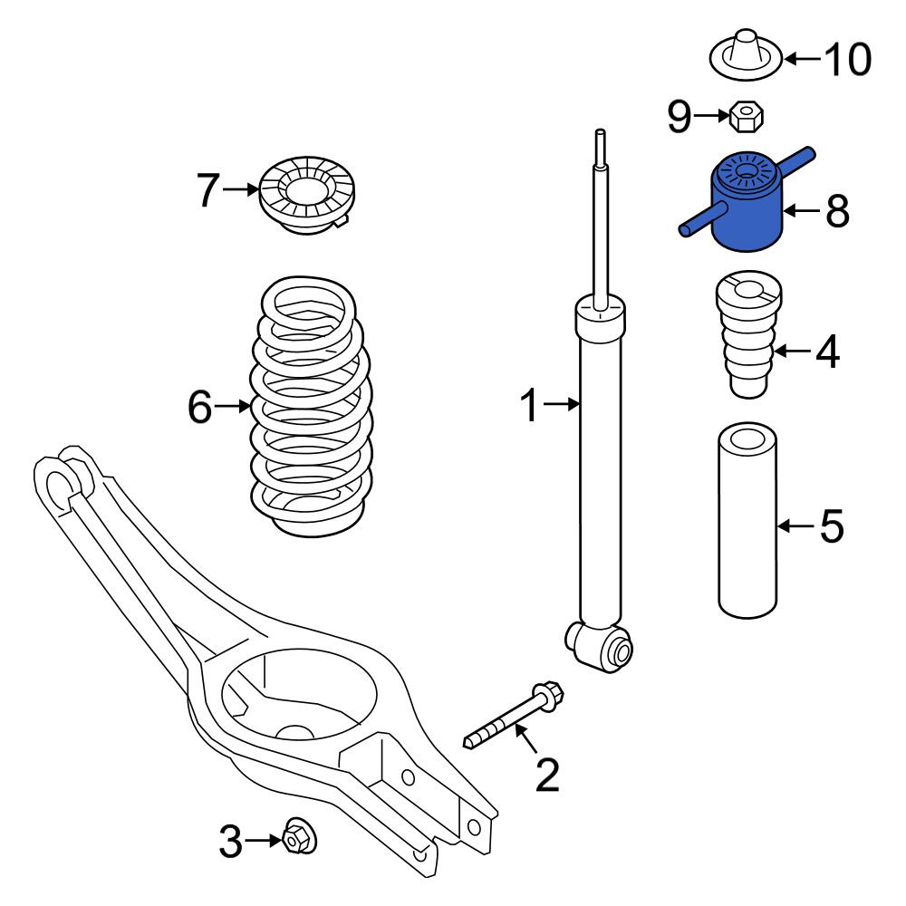 Hyundai OE 55310M6000 - Rear Suspension Shock Absorber Mount