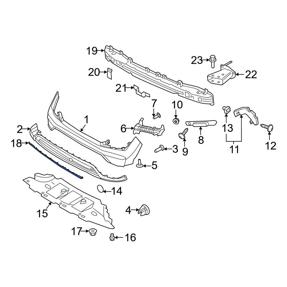 Hyundai OE 86571K4AA0 - Front Left Upper Bumper Trim