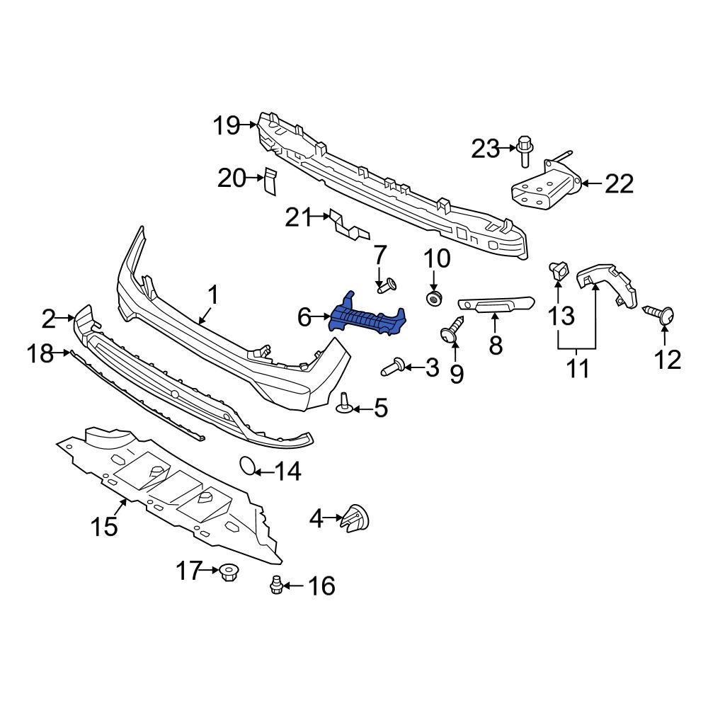 Hyundai OE 86655K4AA0 - Rear Left Bumper Cover Reinforcement Bracket