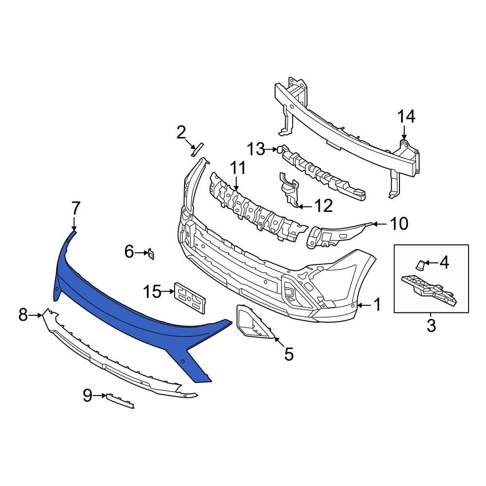 Hyundai OE 86560BE000AS - Front Lower Bumper Cover