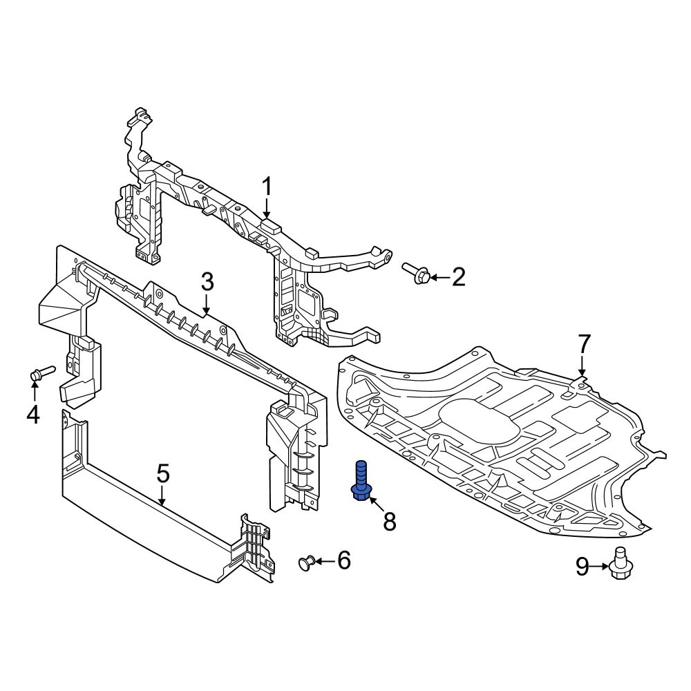 Hyundai OE 1127406256K - Radiator Support Splash Shield Bolt