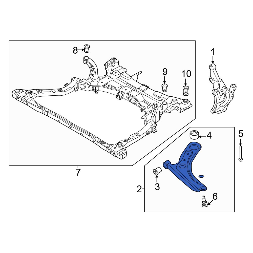 Hyundai OE 54500BE000 - Front Left Suspension Control Arm