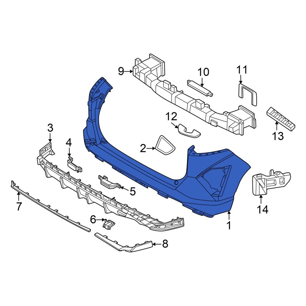 Hyundai OE 86610BEAA0AS - Rear Bumper Cover