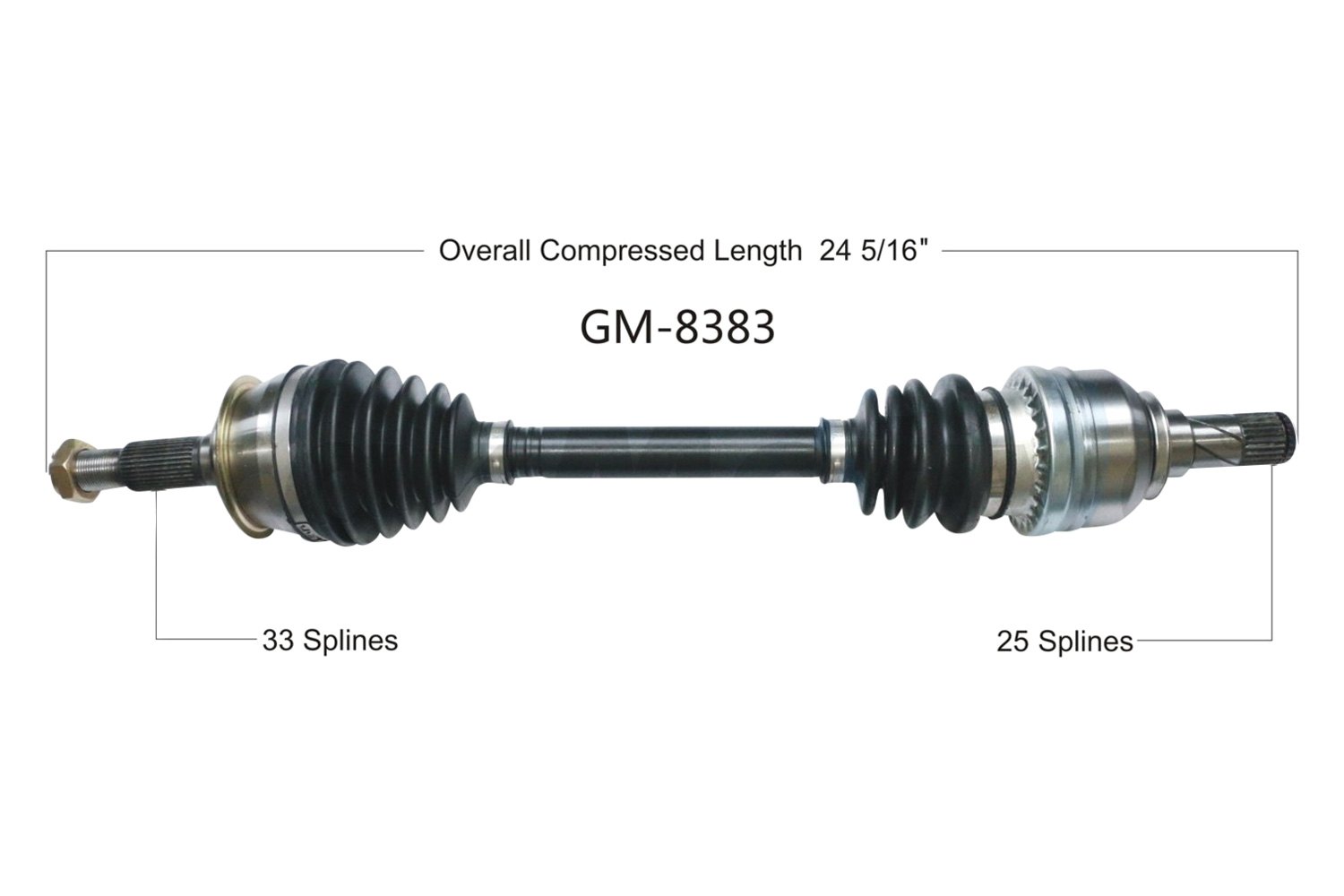 iD Select® GM-8383 - Front Driver Side CV Axle Shaft