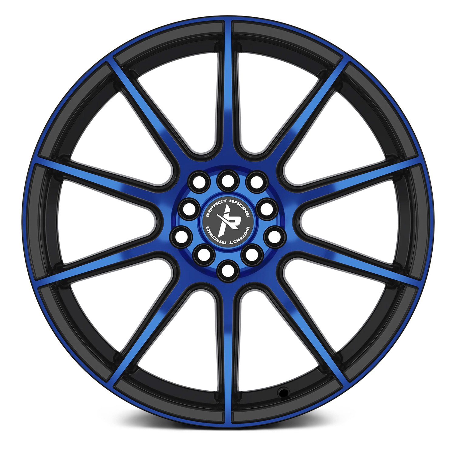IMPACT RACING® 502 Wheels - Gloss Black with Machined Blue Face Rims