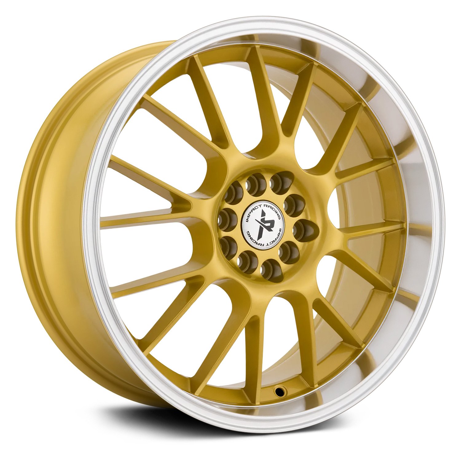 IMPACT RACING® 508 Wheels - Gold with Machined Lip Rims - 508GML-18814+38-100
