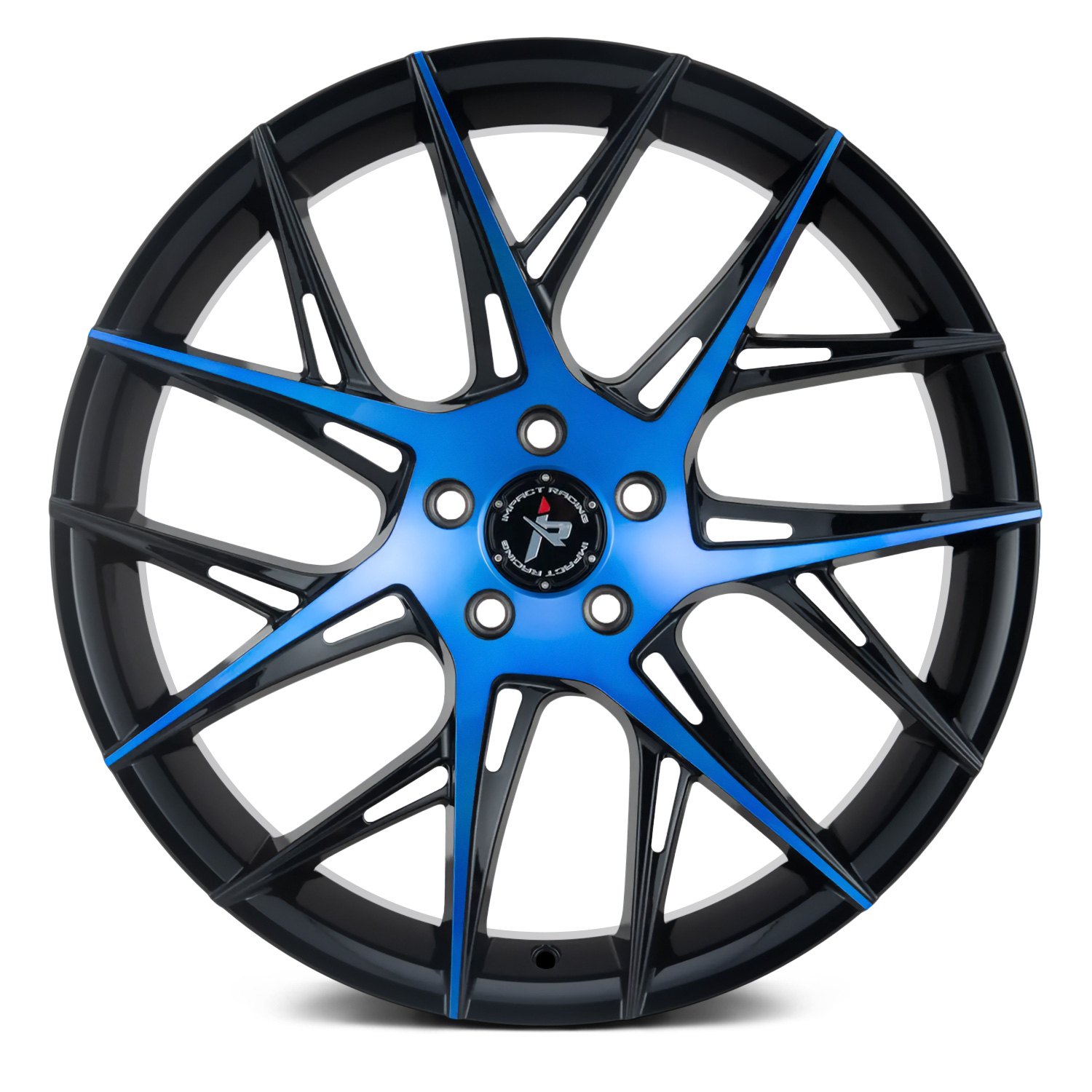 IMPACT RACING® 603 Wheels - Gloss Black with Machined Blue Face Rims ...