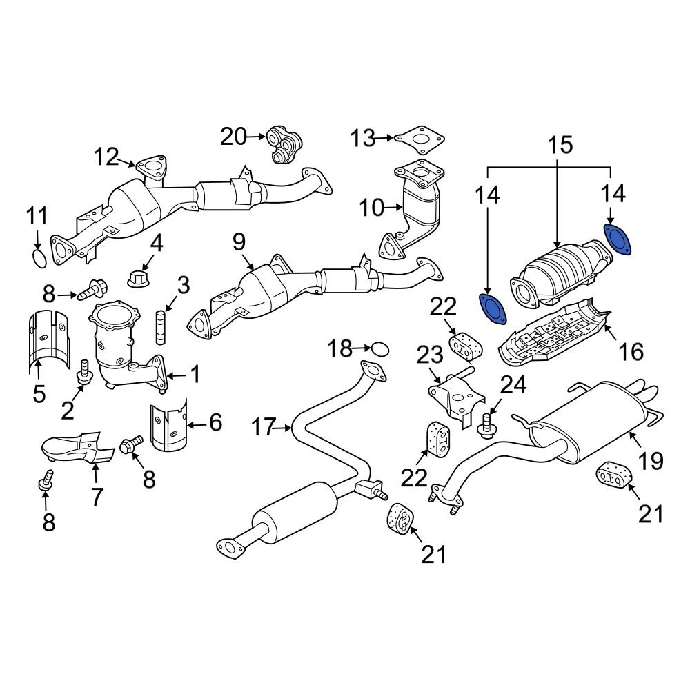 Infiniti OE 2069265J00 - Exhaust Pipe Connector Gasket