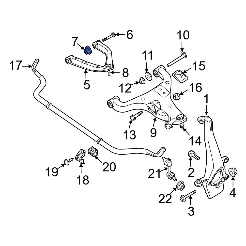 Infiniti OE 089186441A - Front Upper Suspension Control Arm Nut