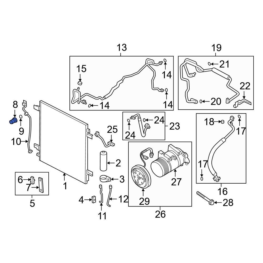 Infiniti OE 921363JA0A - A/C Refrigerant Pressure Sensor