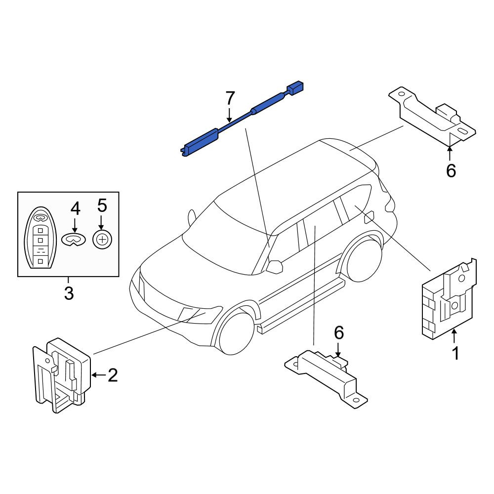 Infiniti OE 285E5C997A - Keyless Entry Antenna