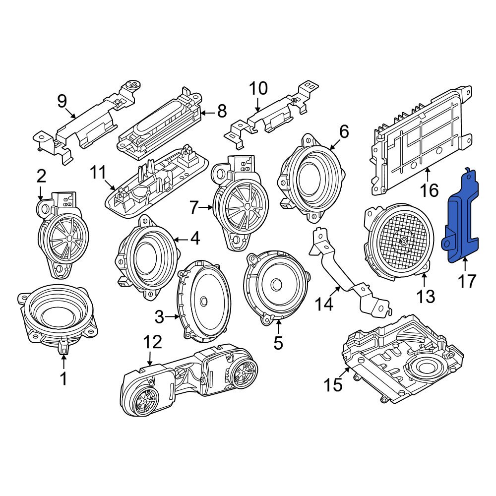 Infiniti OE 280707JA0A - Front Radio Amplifier Bracket