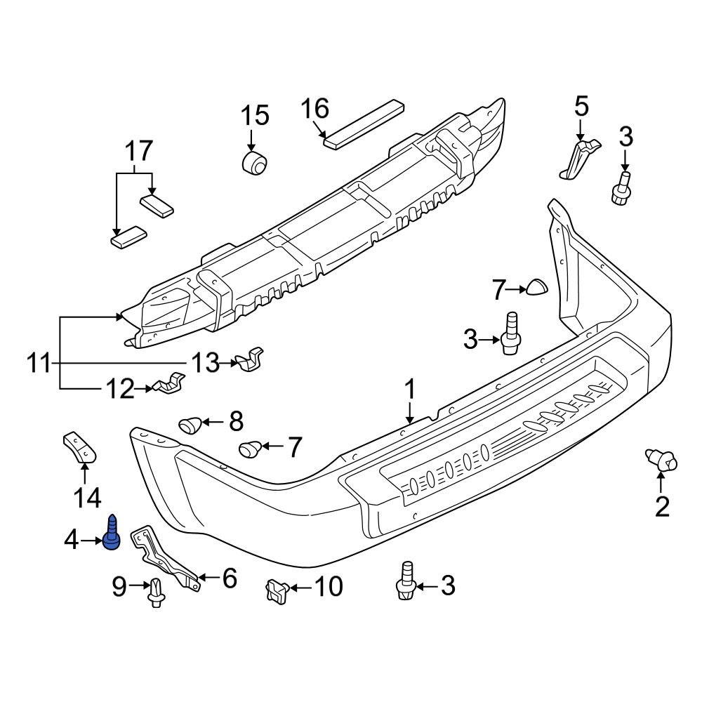 Infiniti OE 0128100801 - Fender Liner Nut