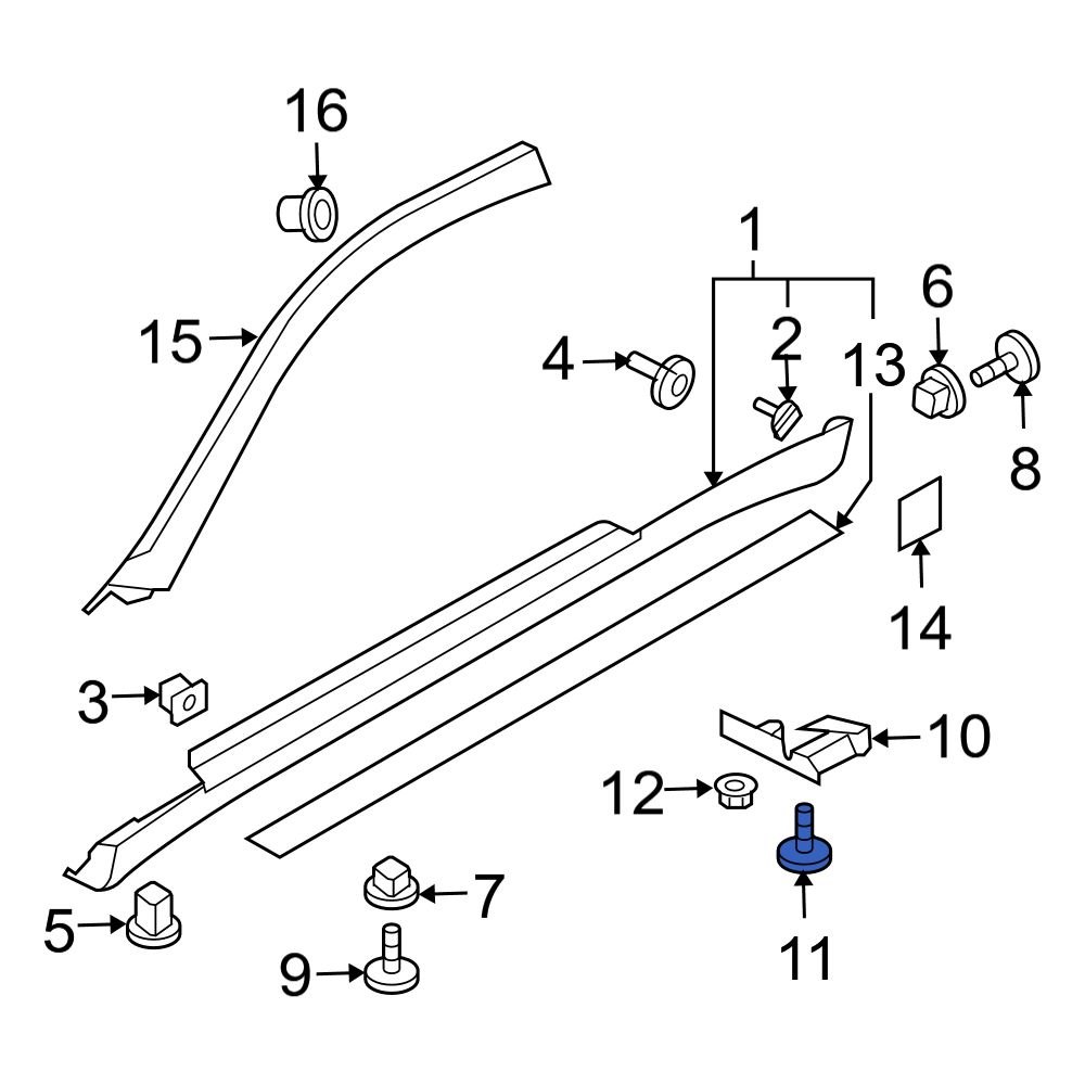 Infiniti OE 0146600261 - Lower Bumper Cover Screw