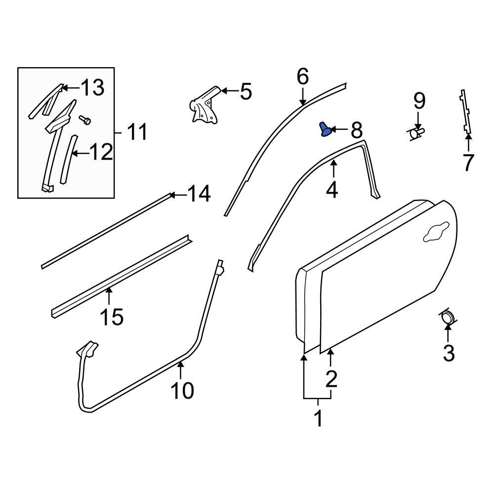 Infiniti OE 0155301A50 - Front Bumper Cover Retainer