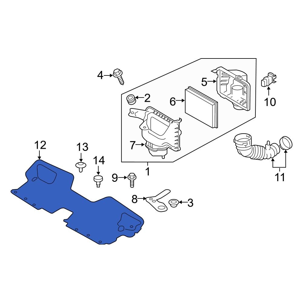 Infiniti OE 165545CA0A - Front Engine Air Intake Hose