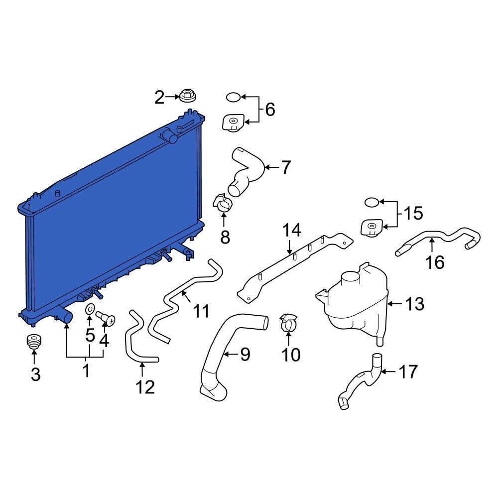 Infiniti OE 214604HK0A - Radiator