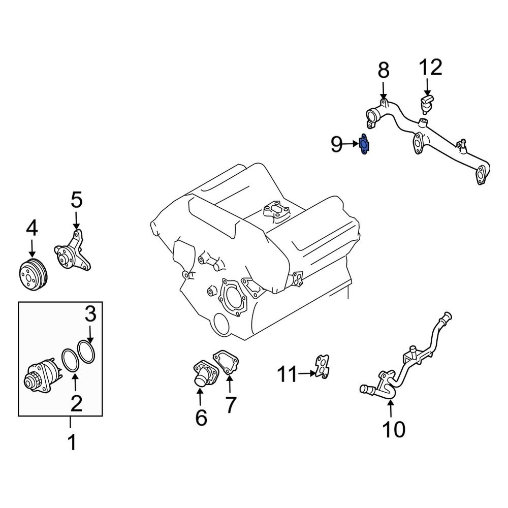 Infiniti OE 11062AL51A - Engine Coolant Outlet Gasket