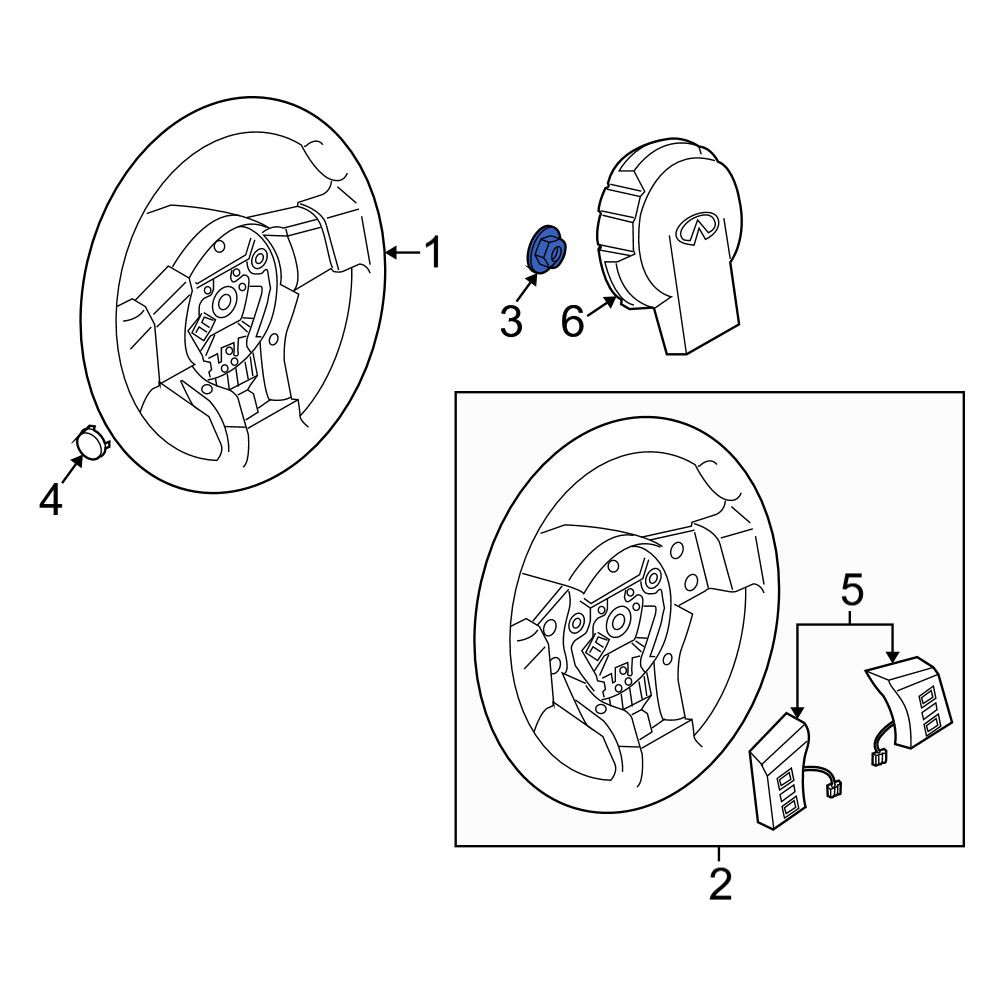 Infiniti OE 0122300241 - Steering Wheel Nut