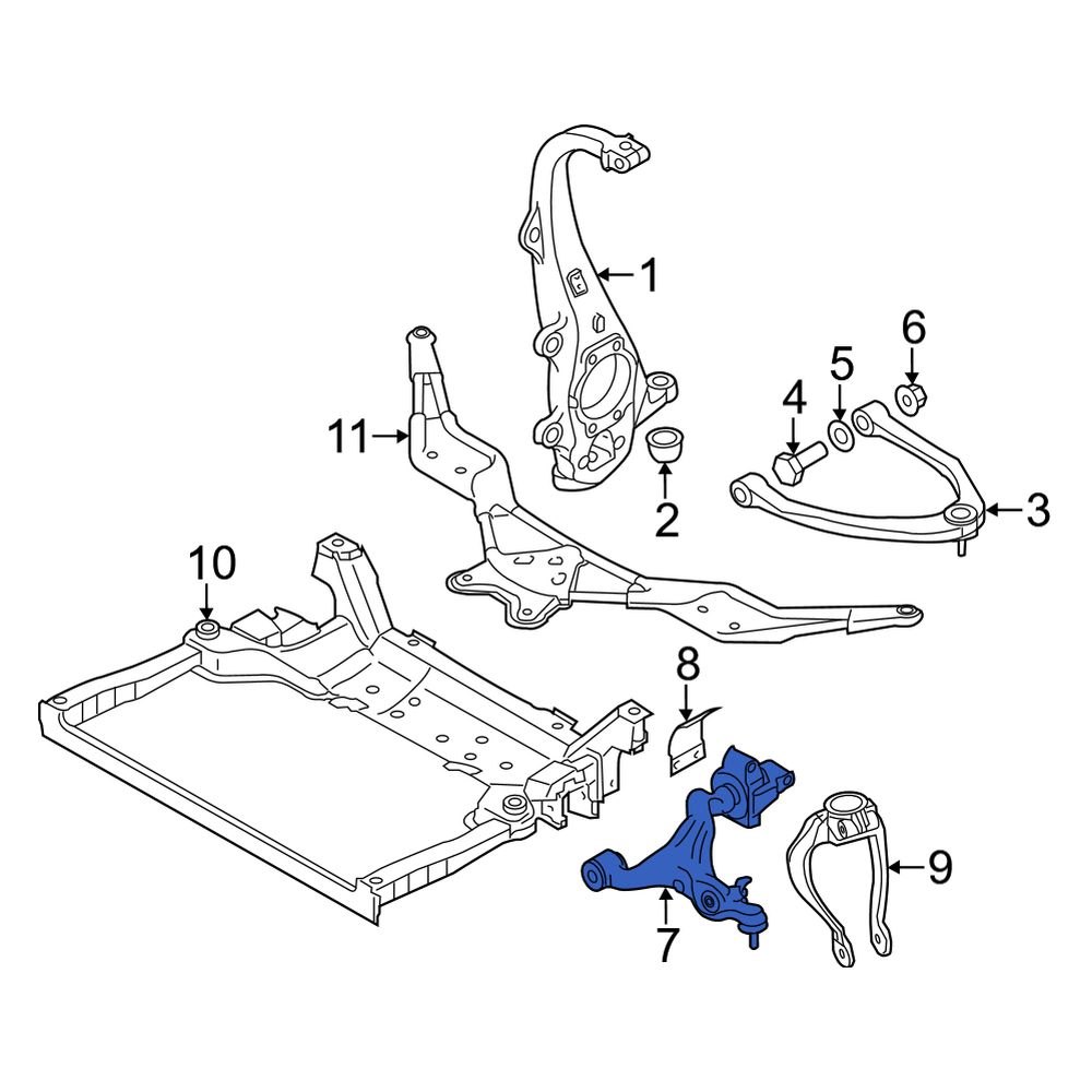 Infiniti OE 545001MA0B - Front Right Lower Suspension Control Arm
