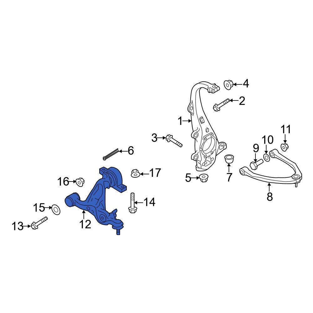 Infiniti OE 545001MA0B - Front Right Lower Suspension Control Arm