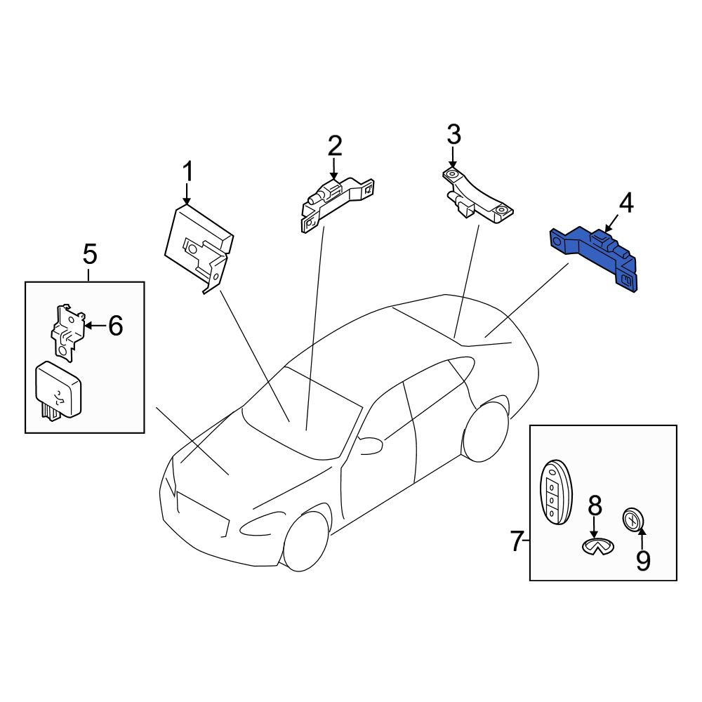 Infiniti OE 285E5C997A - Keyless Entry Antenna
