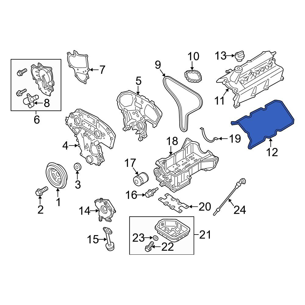Infiniti OE 132709PM0B - Left Engine Valve Cover Gasket
