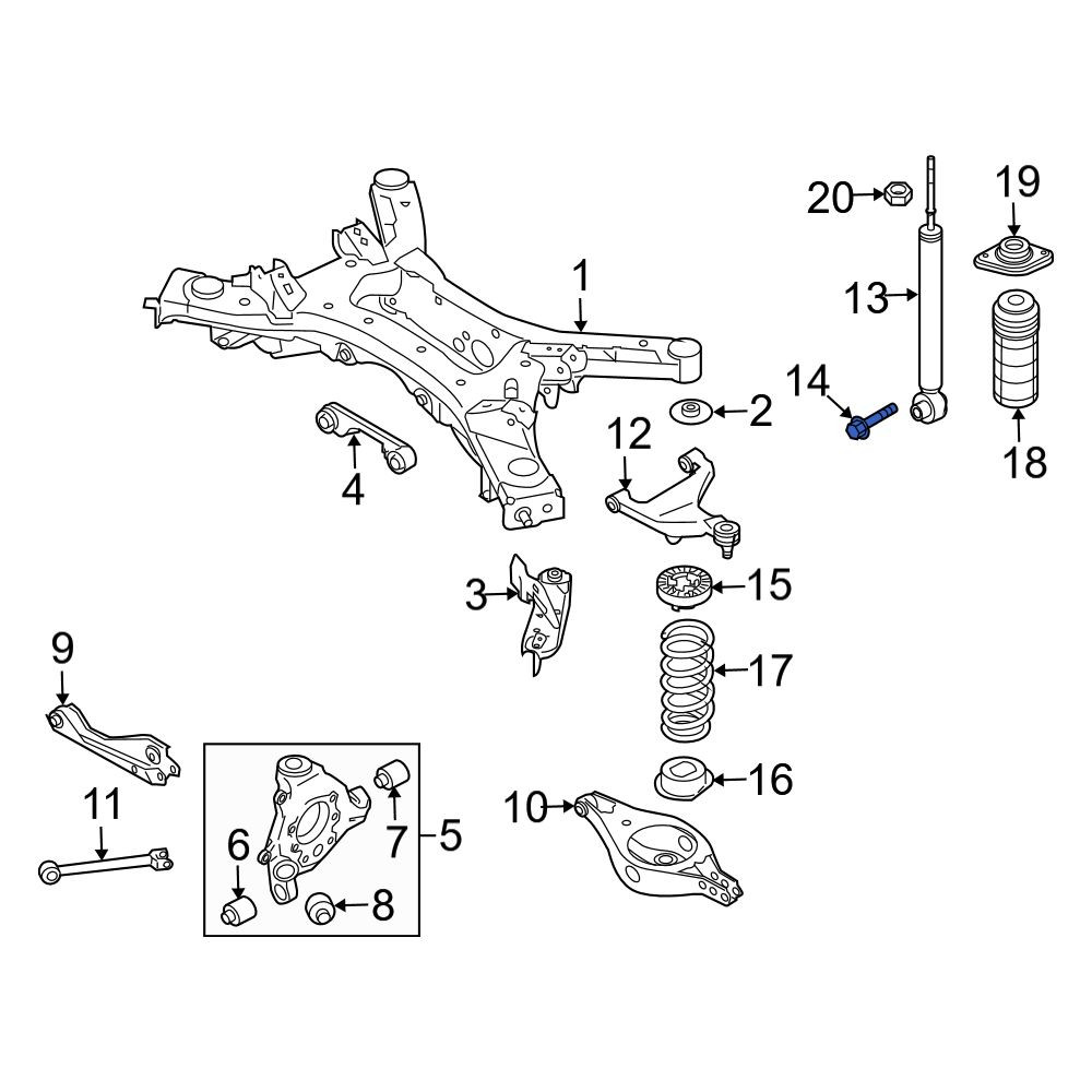 Infiniti OE 56280JA00C - Suspension Shock Absorber Bolt
