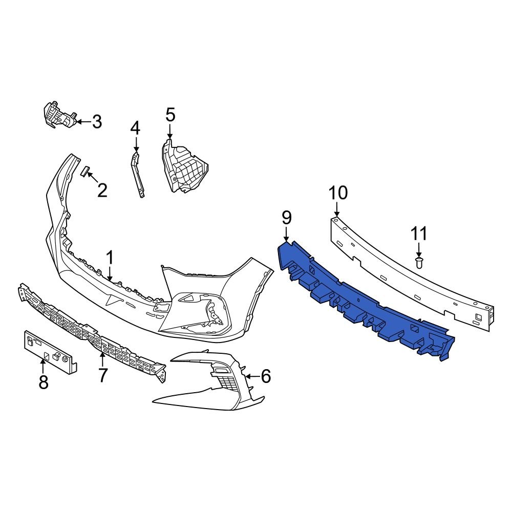 Infiniti OE 620905VG0A - Front Bumper Impact Absorber