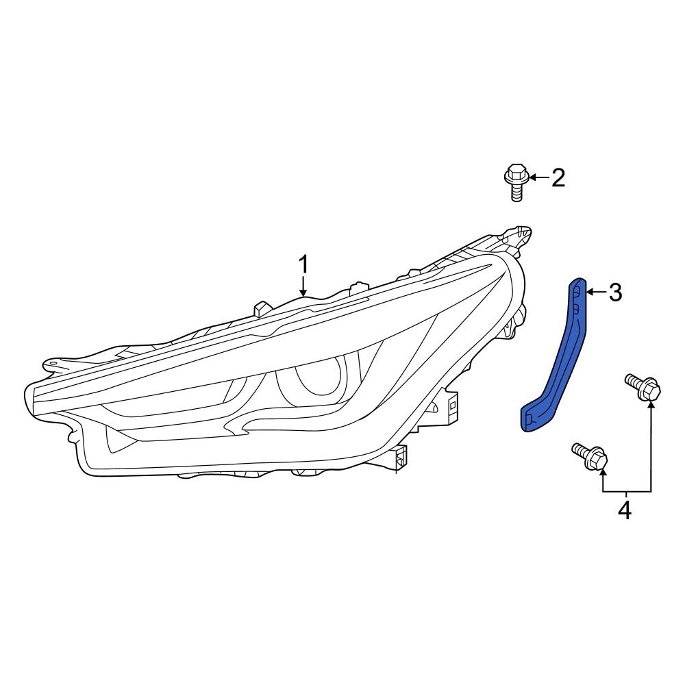 Infiniti OE 641C05NA0A - Front Right Headlight Bracket