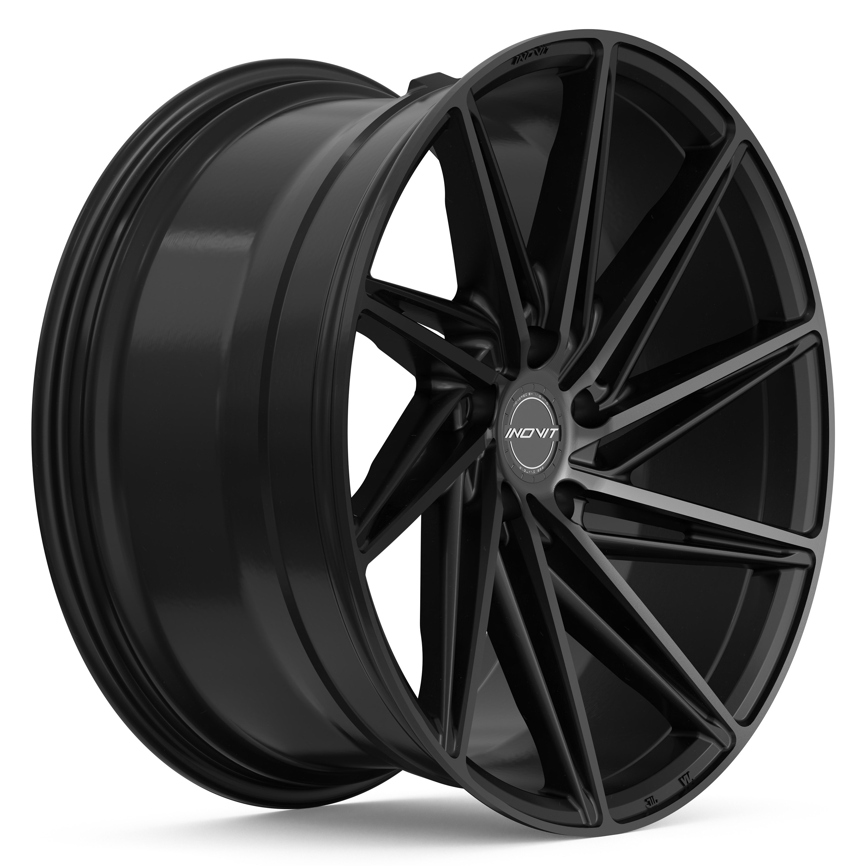 INOVIT® YSM-059 TURBINE II Wheels - Black with Machined Face and Milled ...