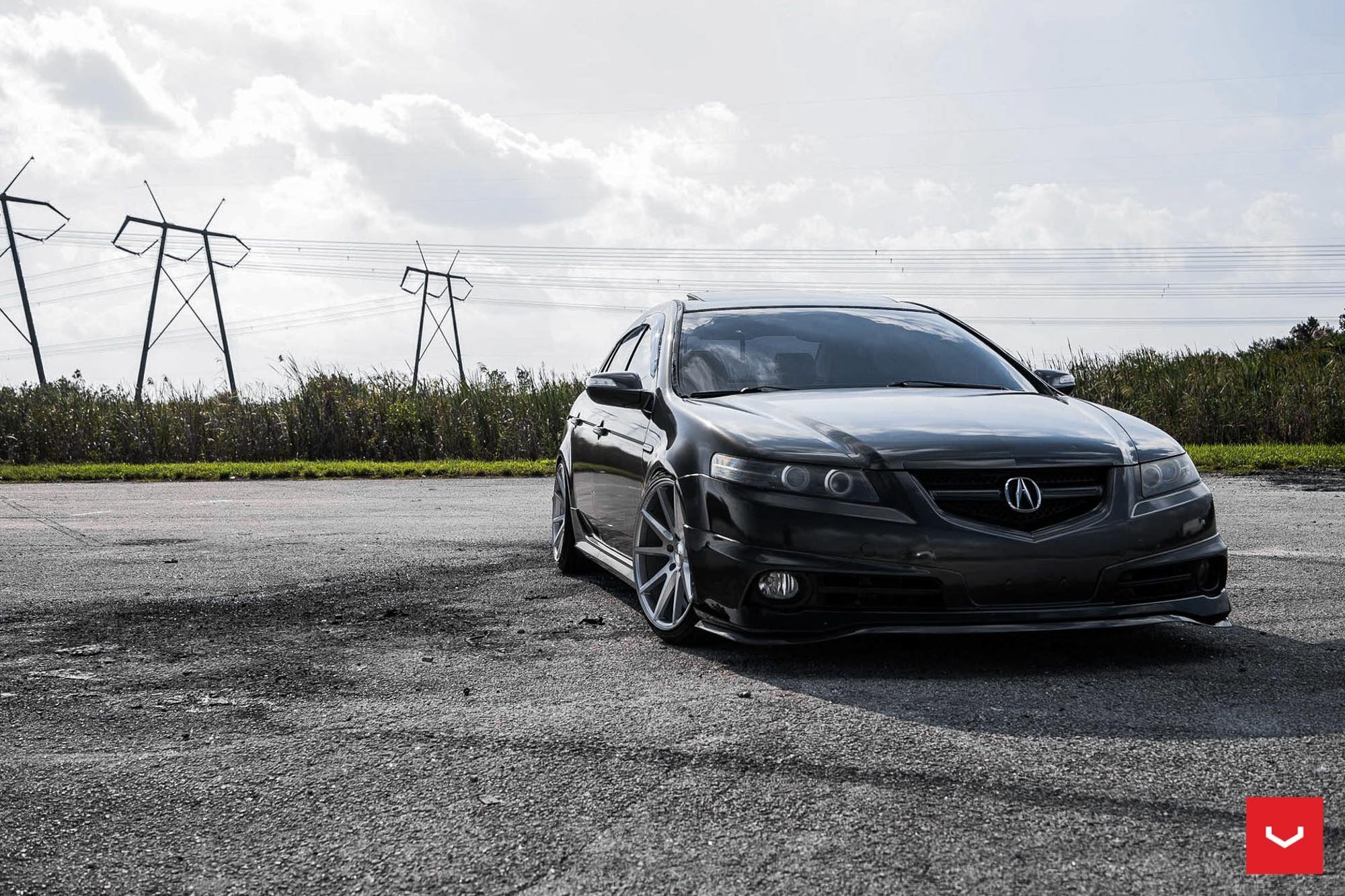 Stanced Acura TL With a Front Bumper Lip by Vossen Wheels | CARiD.com ...