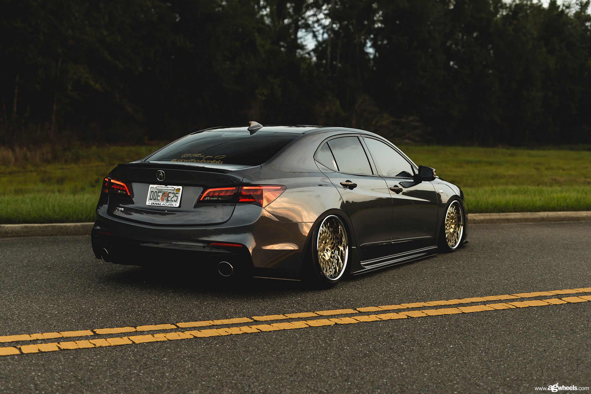 VIP-Style Slammed Acura TLX on Gold Plated Custom Wheels | CARiD.com ...